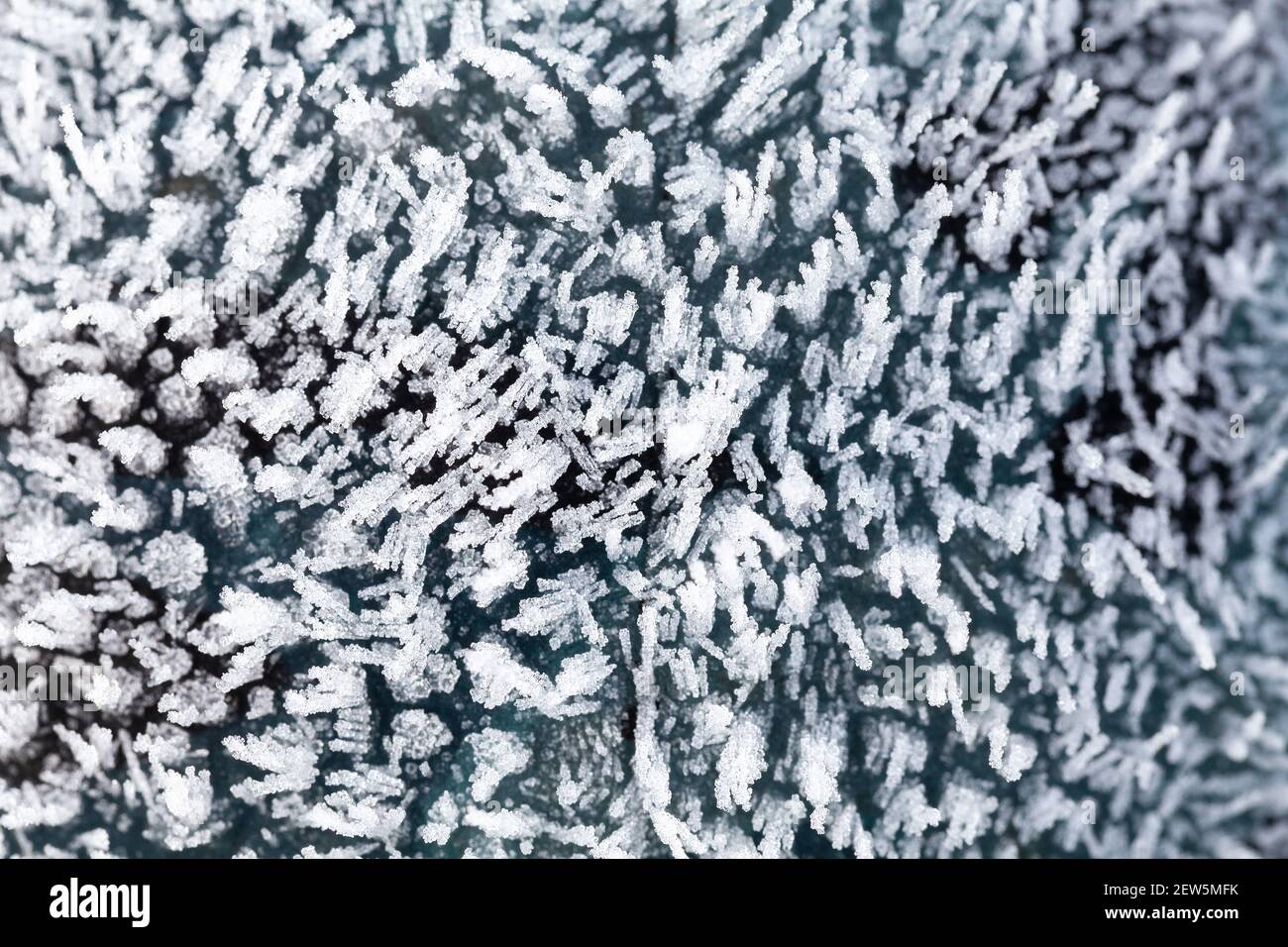 Ice crystals close up in winter. Freezing water macro background Stock ...