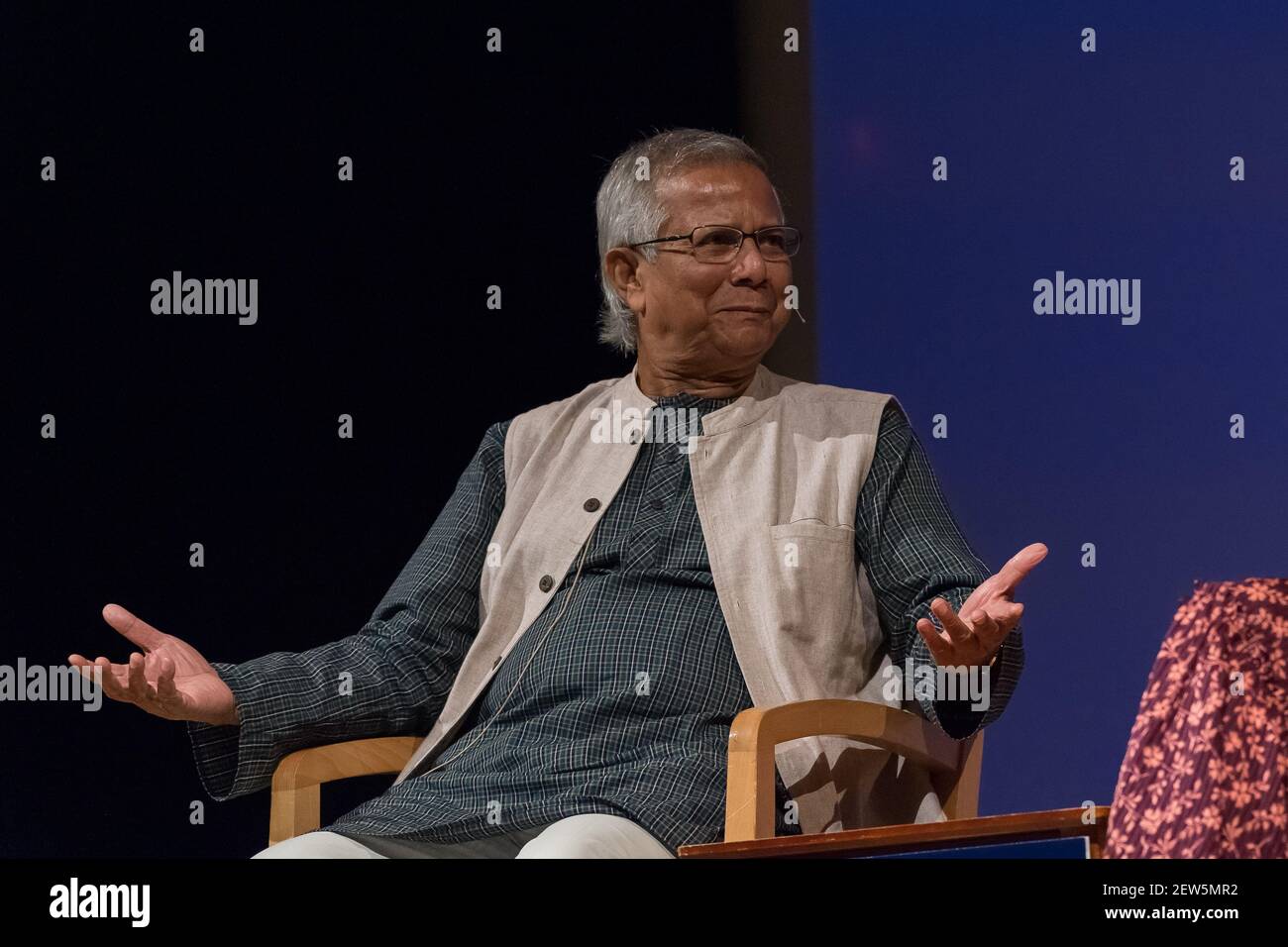 Muhammad Yunus during a panel discussion at the "Fast Forward" Women’s ...