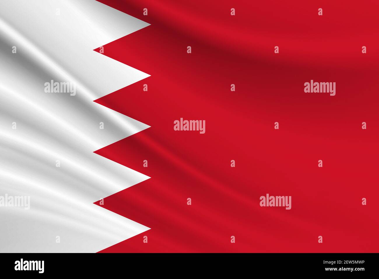 Flag of Bahrain. Fabric texture of the flag of Bahrain Stock Photo - Alamy