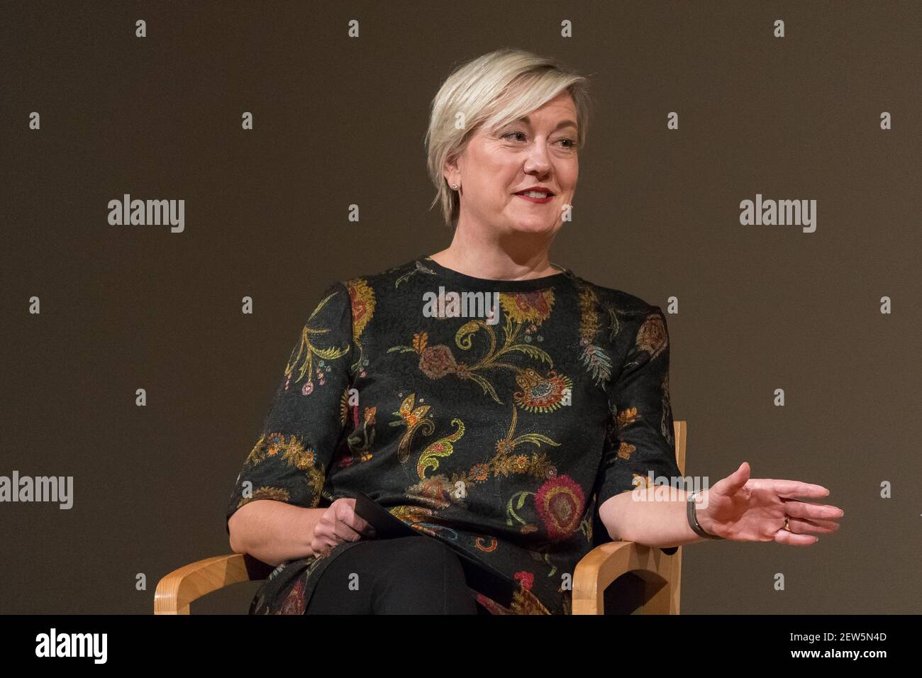 Carolyn Tastad is seen during a panel discussion at the "Fast Forward ...