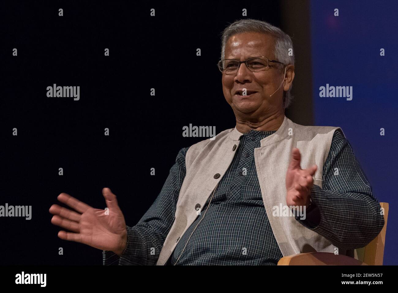 Muhammad Yunus during a panel discussion at the "Fast Forward" Women’s ...