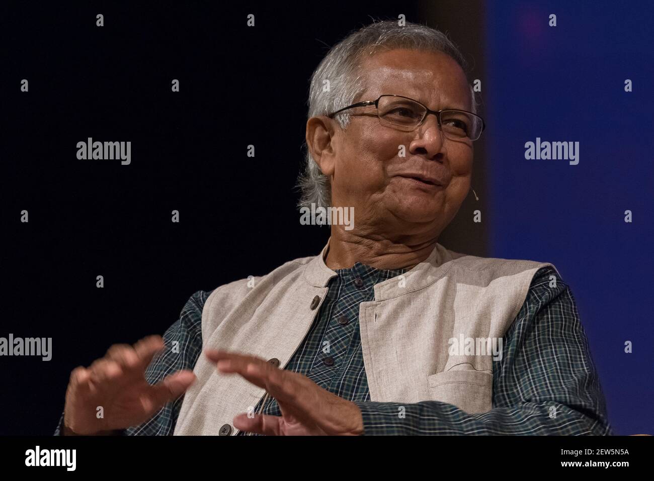 Muhammad Yunus during a panel discussion at the "Fast Forward" Women’s ...