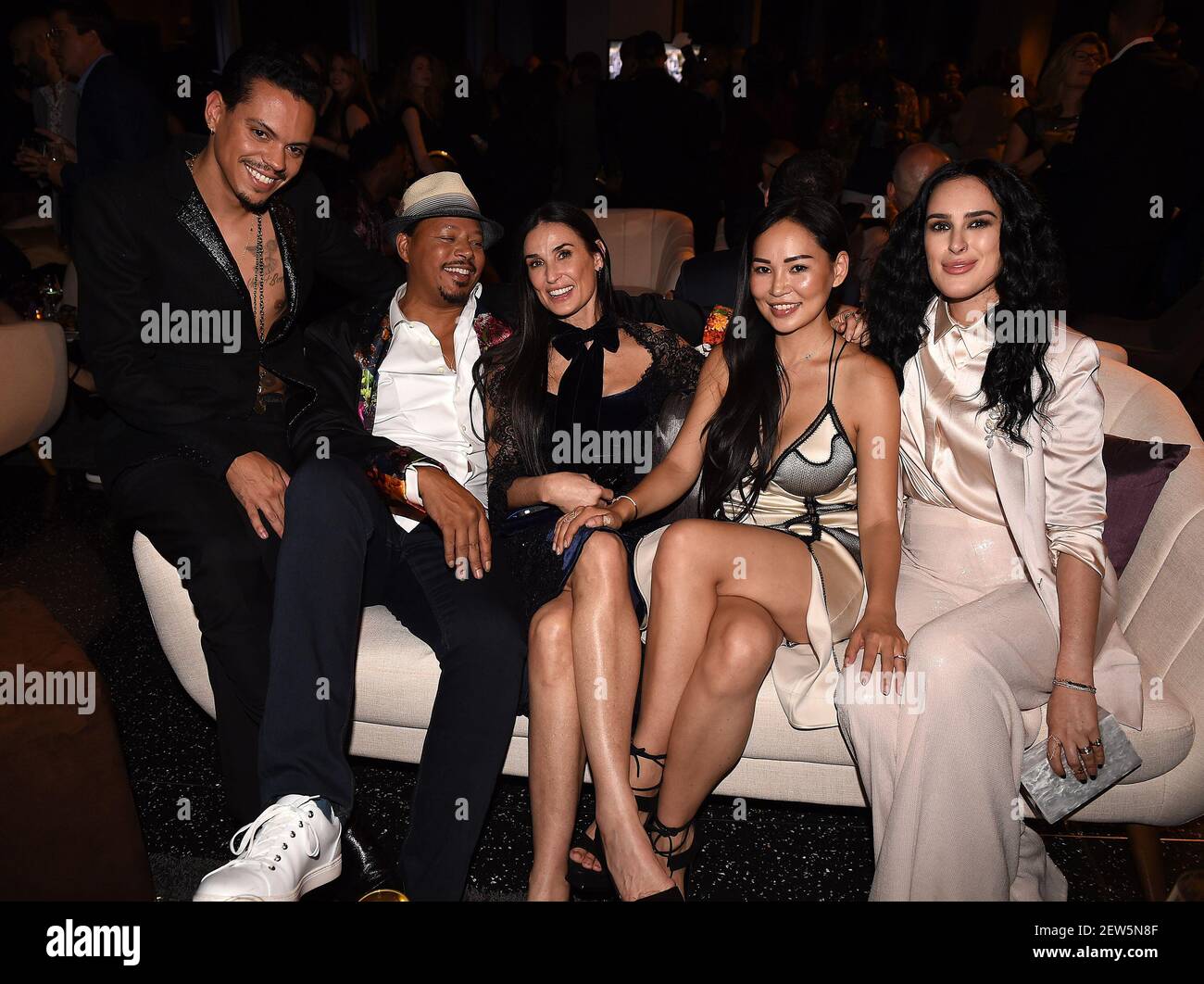 Empire cast members Evan Ross, Terrence Howard, Demi Moore, and Rumor ...