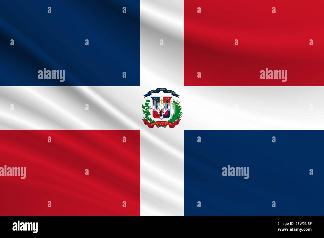 Flag of Dominican Republic Fabric texture of the flag of Dominican ...