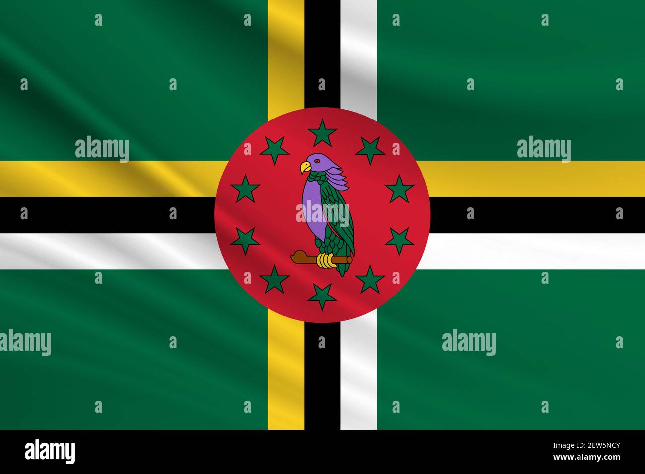 Flag of Dominica Fabric texture of the flag of Dominica Stock Photo - Alamy