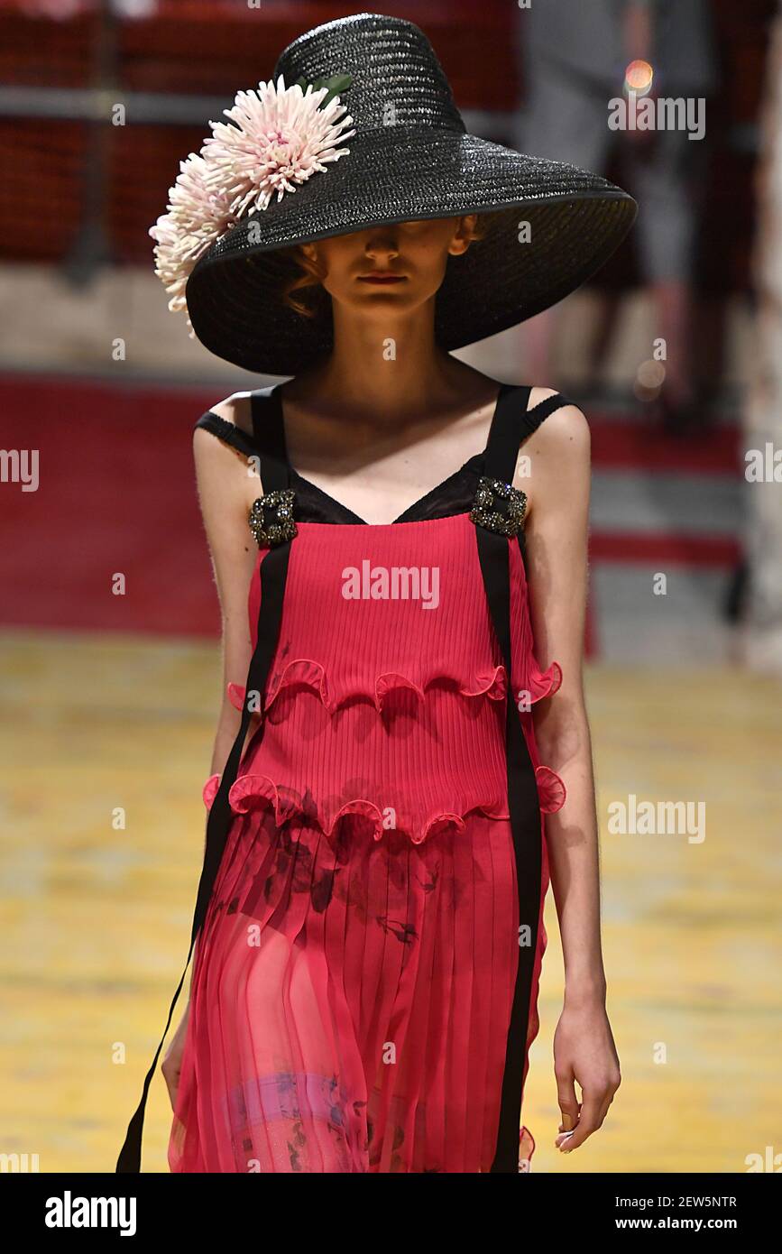 Model walks on the runway during the Antonio Marras Fashion Show during ...