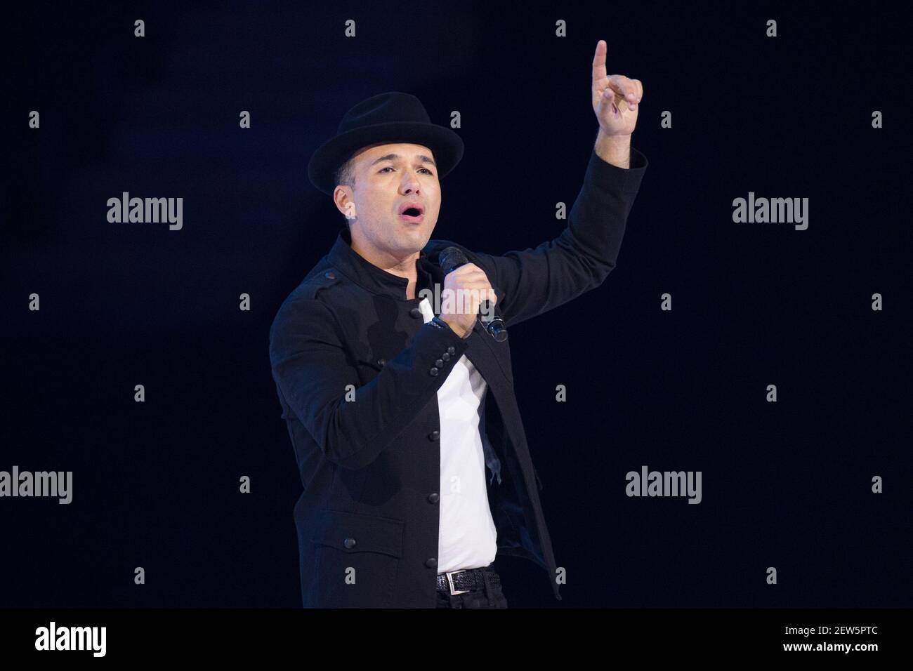 Victor Micallef of The Tenors performs on stage during the 2017 ...