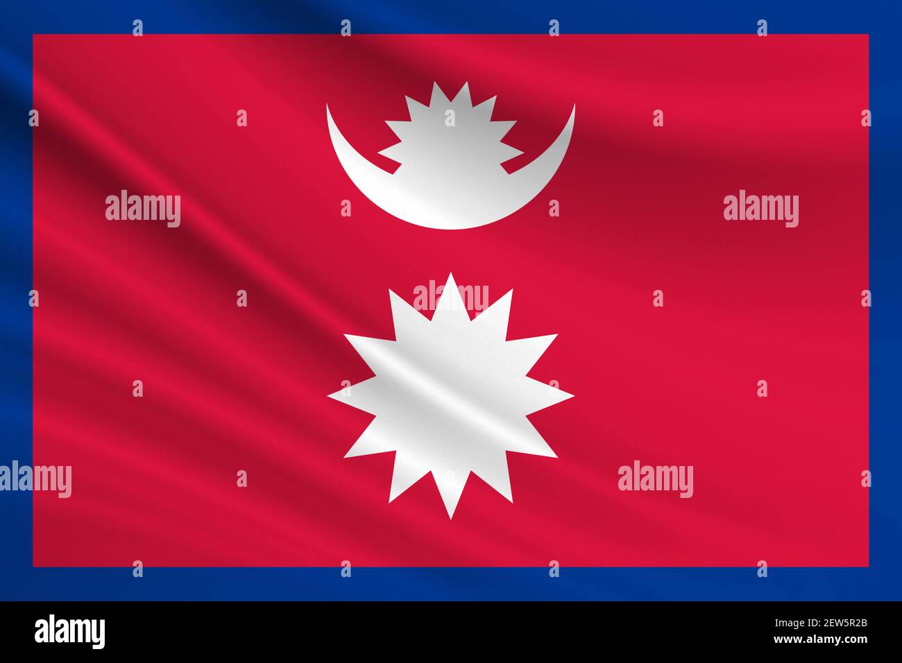 Flag of Nepal. Fabric texture of the flag of Nepal Stock Photo - Alamy