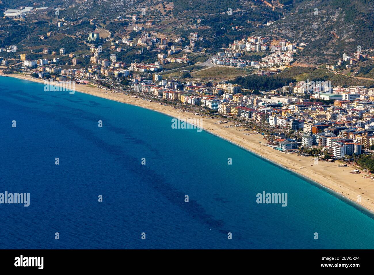 View of the Mediterranean coast Stock Photo - Alamy