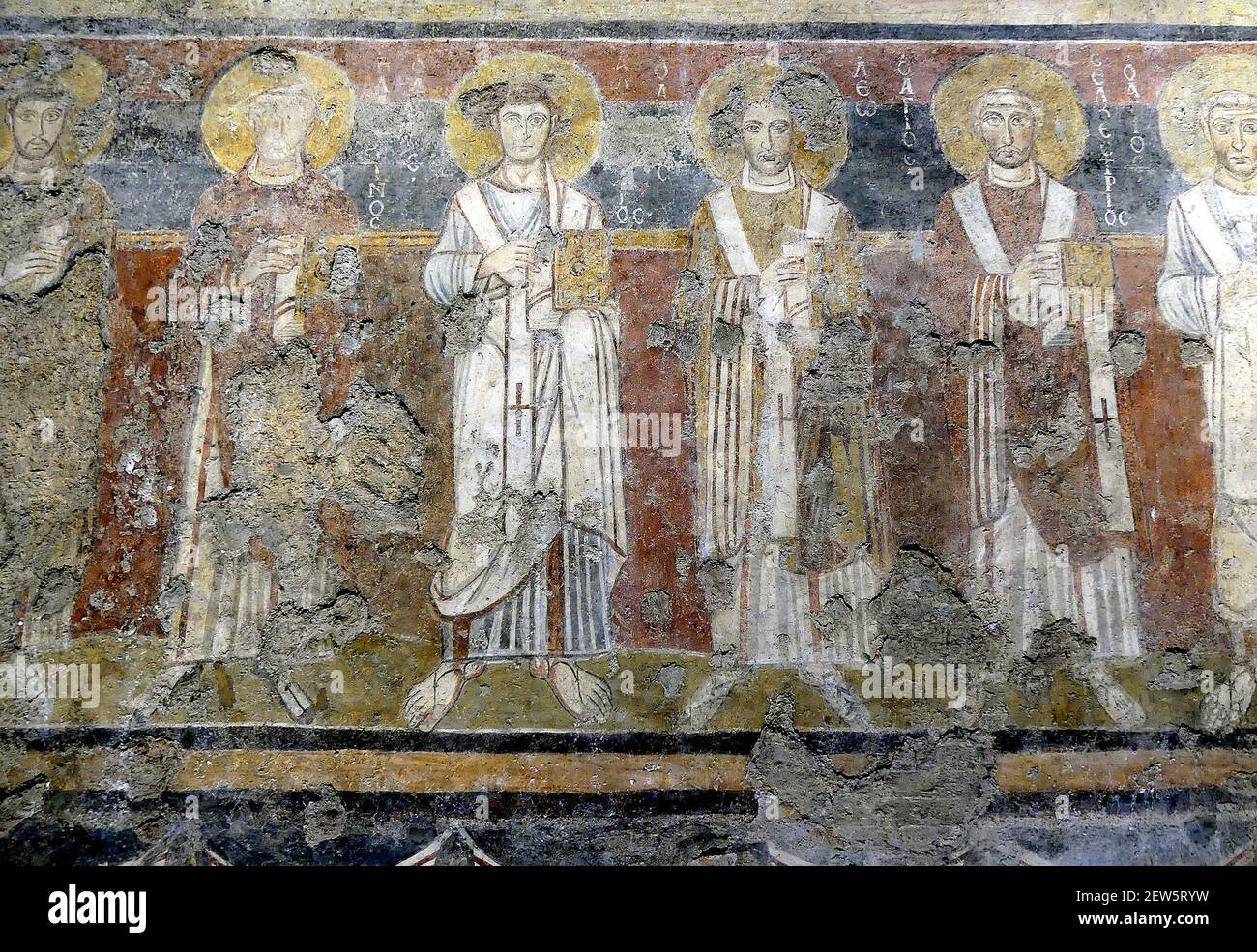 A fresco inside Santa Maria Antique, a 5th century church inside the ...