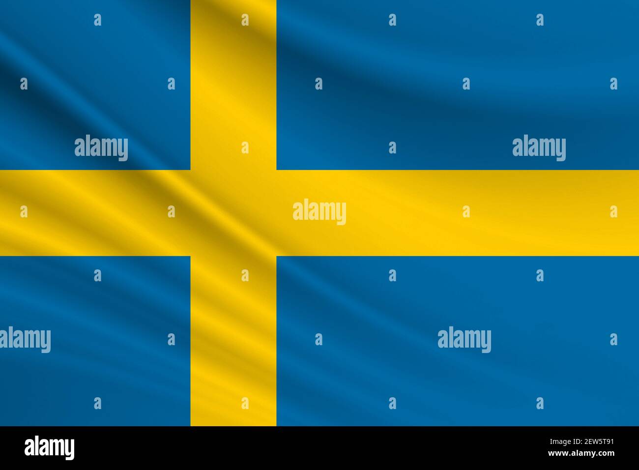Flag of Sweden. Fabric texture of the flag of Sweden Stock Photo - Alamy