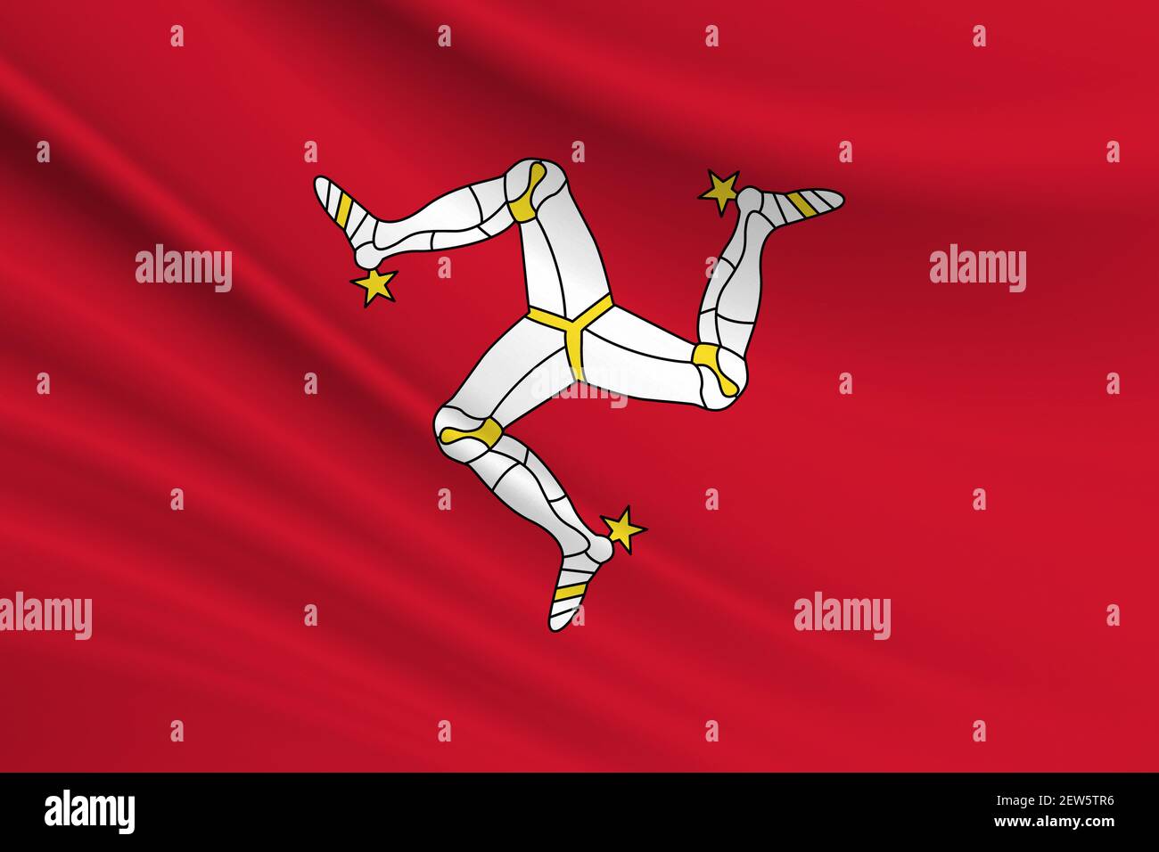 Flag of Isle of Man. Fabric texture of the flag of Isle of Man Stock ...