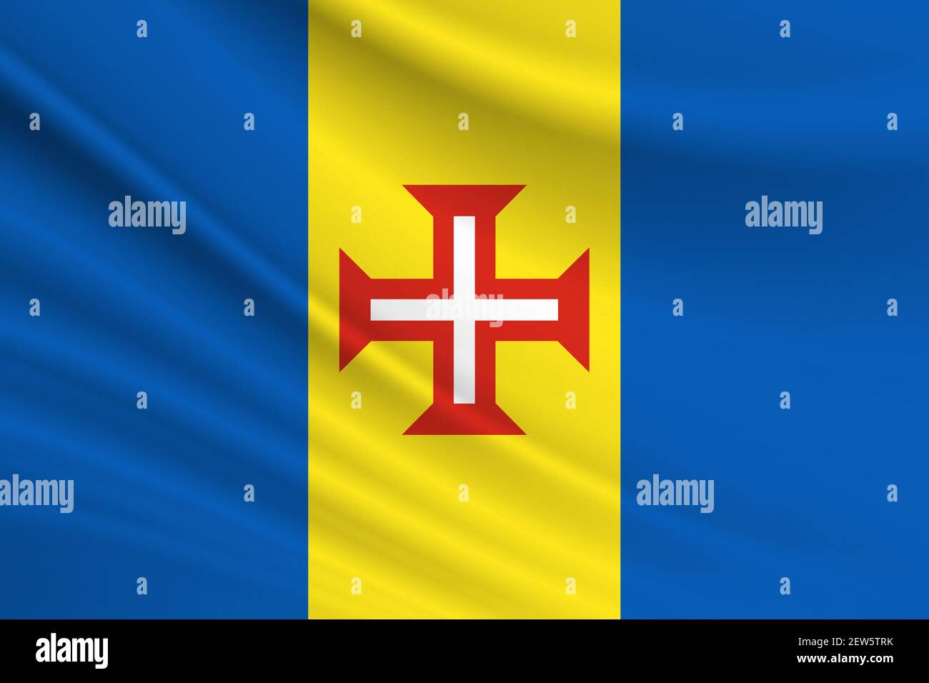 Flag of Madeira. Fabric texture of the flag of Madeira Stock Photo - Alamy