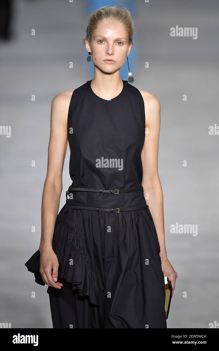 Model walks on the runway during the Jil Sander Fashion Show during ...