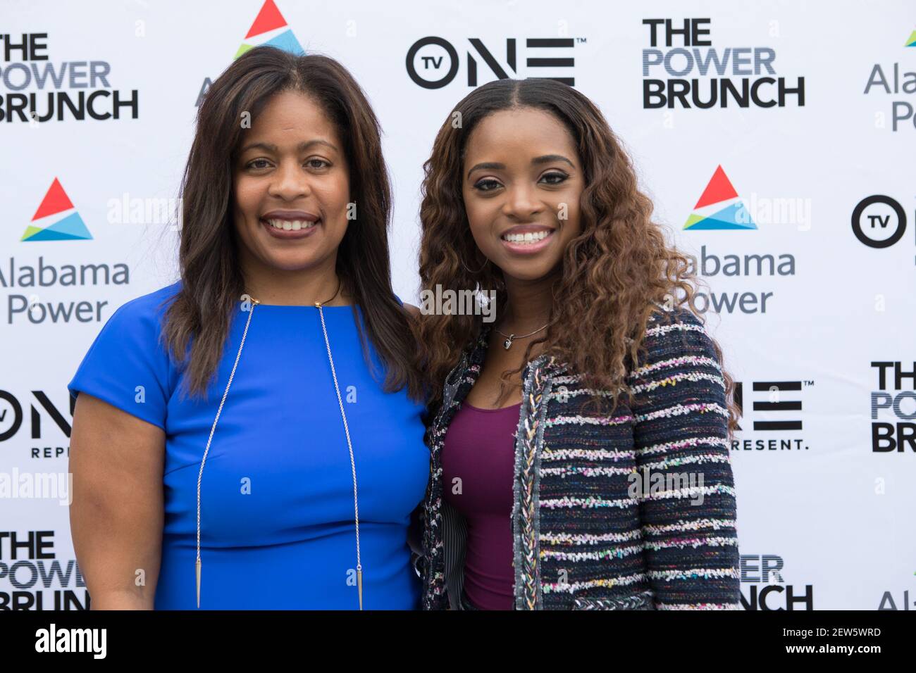 (L-R), Michelle Rice, TV One Interim GM, and Tamika Mallory, activist ...