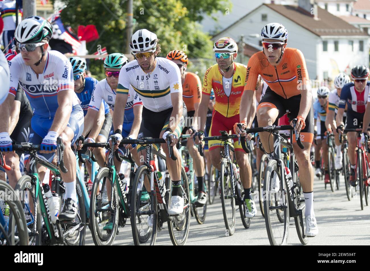 Michael Mathews of Australia in the men's road race, Bergen, Norway ...