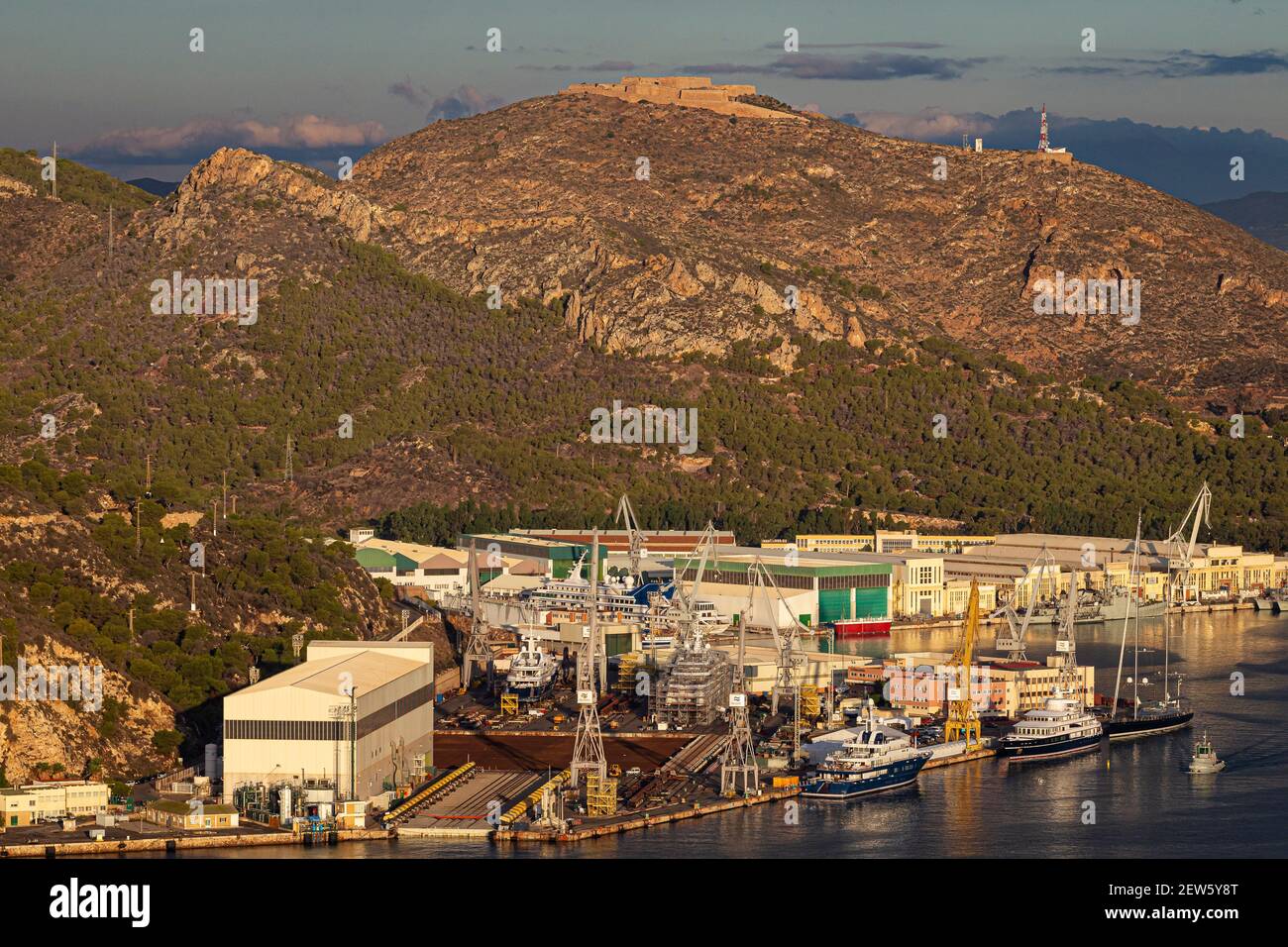 Navantia Shipyard in Cartagena, Spain Stock Photo - Alamy