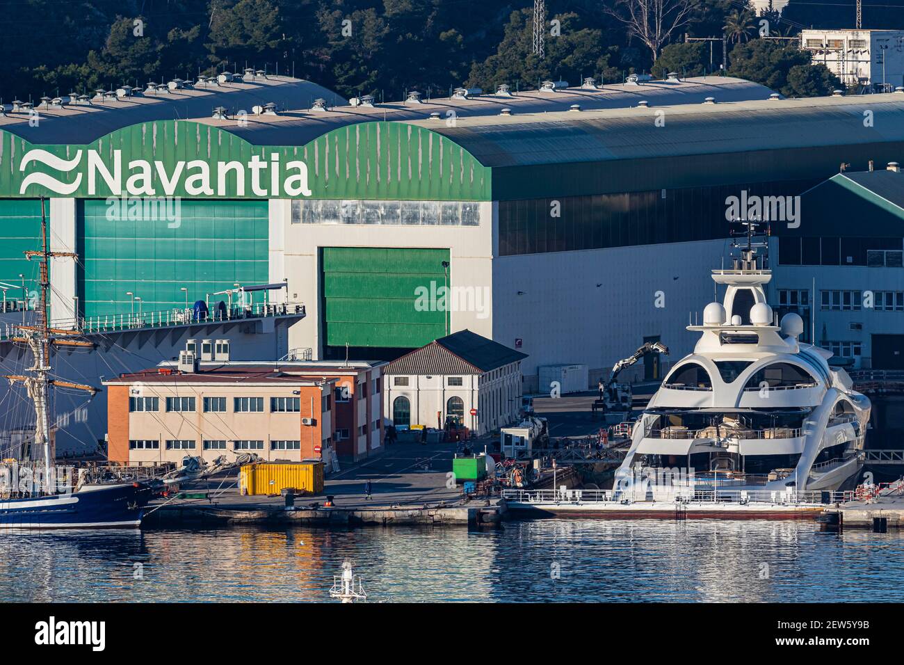 Navantia Shipyard in Cartagena, Spain Stock Photo - Alamy