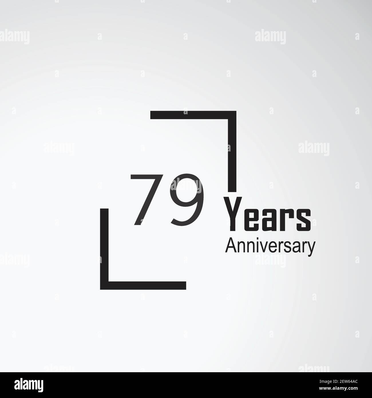 79 Year Anniversary Vector Template Design Illustration box Stock ...
