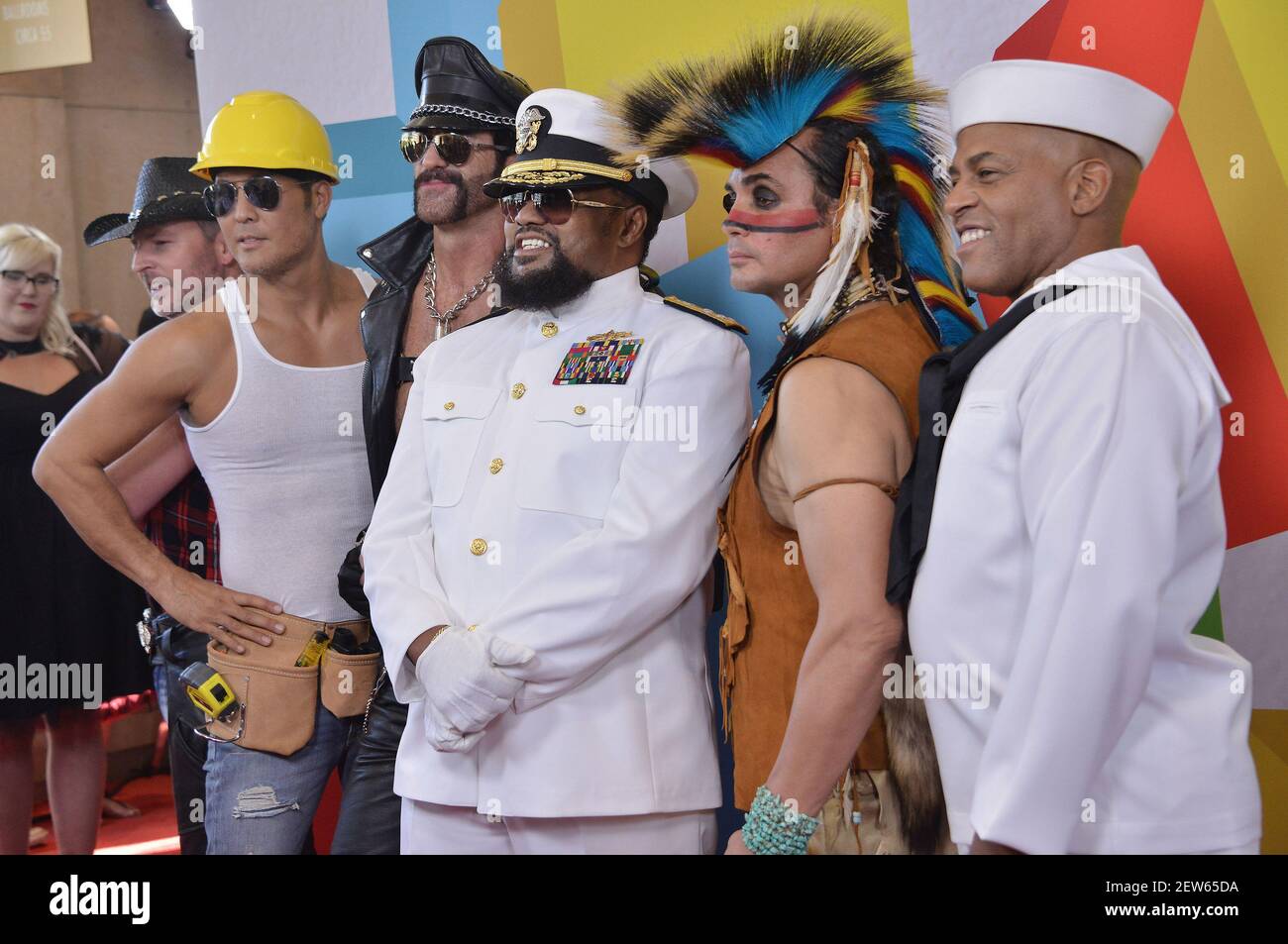 (L-R) Village People - Chad Freeman, James Kwong, J.J. Lippold, Victor ...