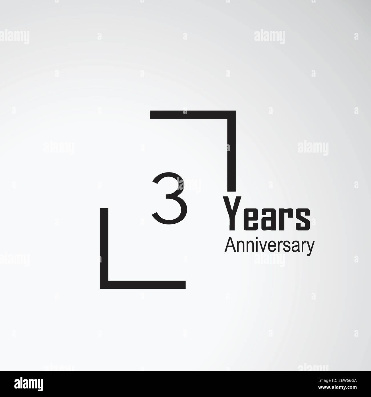 3 Year Anniversary Vector Template Design Illustration box Stock Vector ...