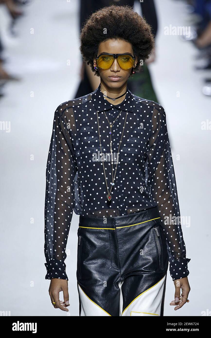 Model Manuela Sanchez walks on the runway during the Dior Fashion Show ...