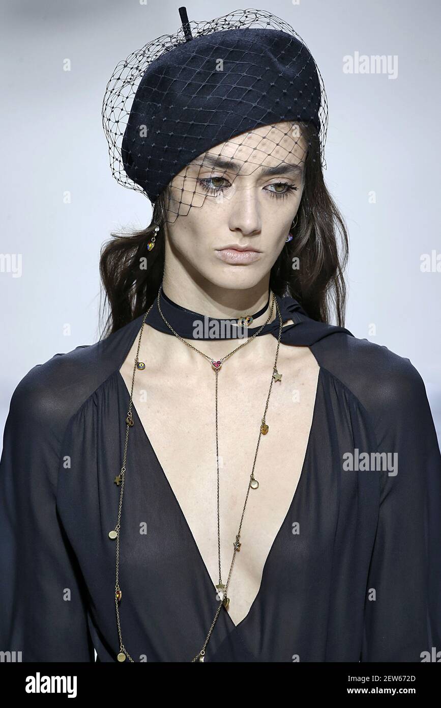 Model Amanda Googe walks on the runway during the Dior Fashion Show ...