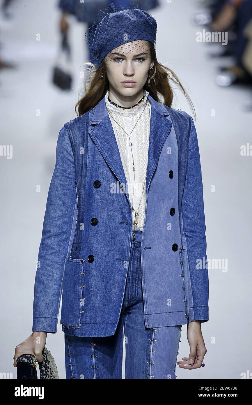 Model Lex Herl walks on the runway during the Dior Fashion Show during ...