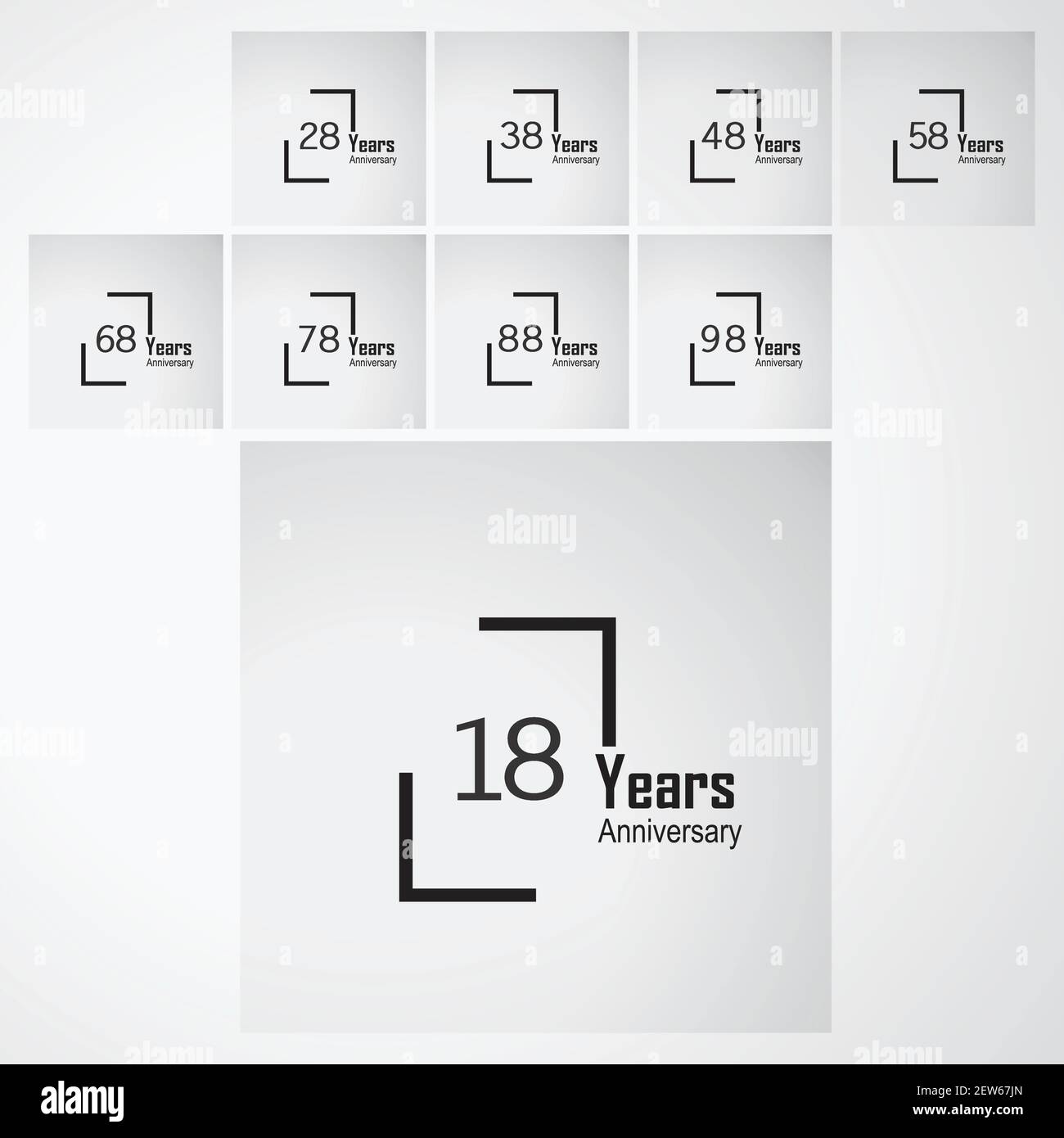 Birthday 18 years illustration hi-res stock photography and images - Alamy