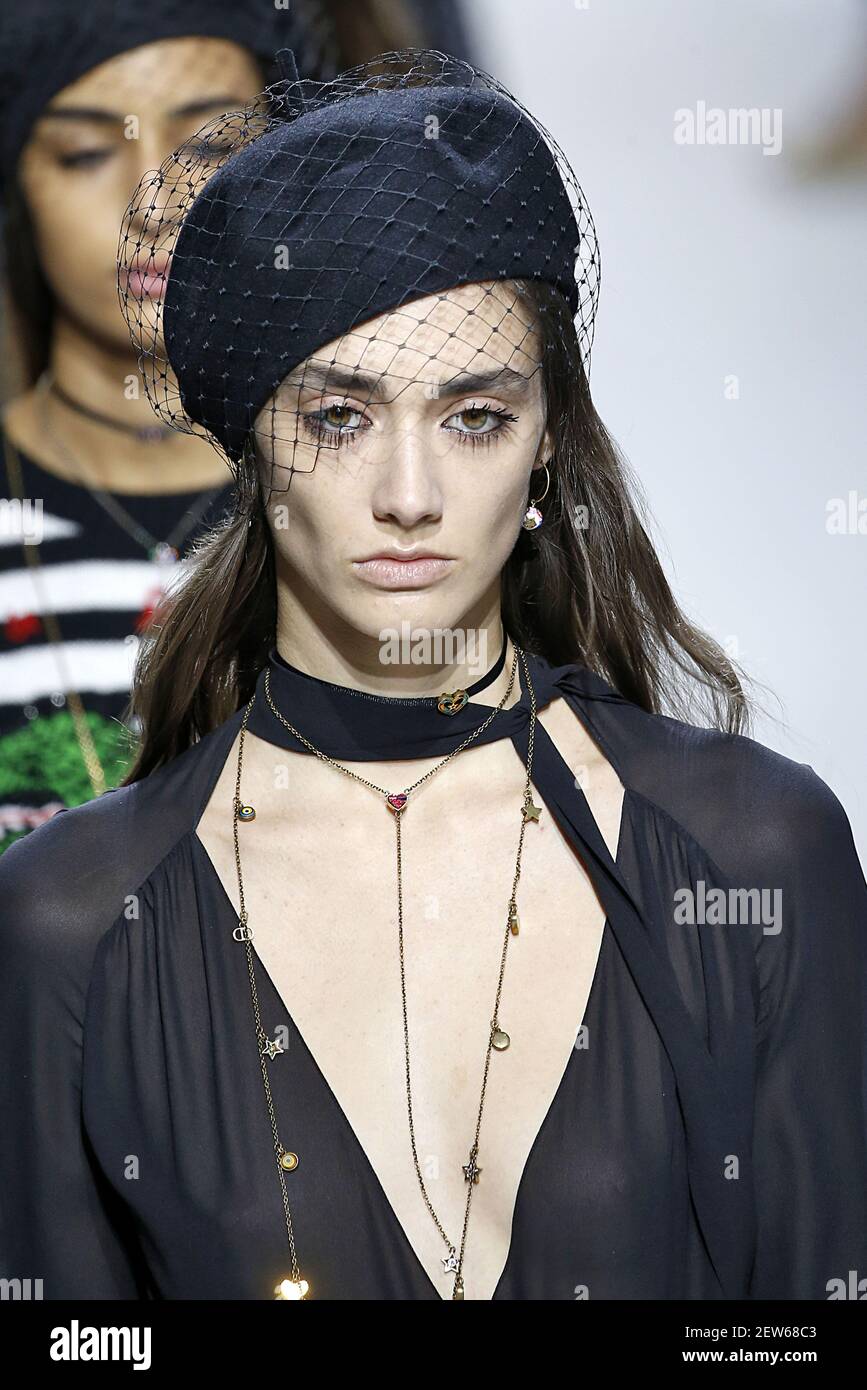 Model Amanda Googe walks on the runway during the Dior Fashion Show ...