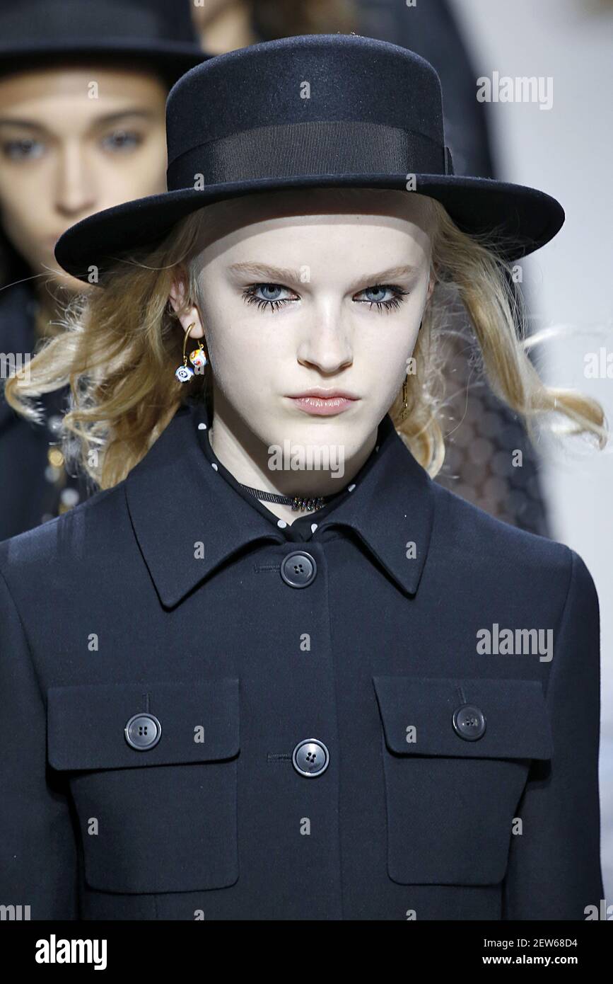 Model Hannah Motler walks on the runway during the Dior Fashion Show ...