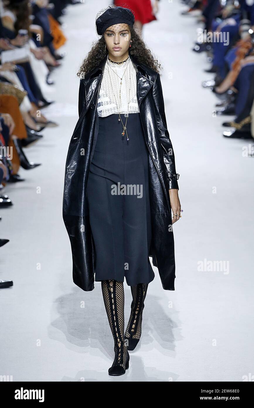 Model Danielle Ellsworth walks on the runway during the Dior Fashion ...