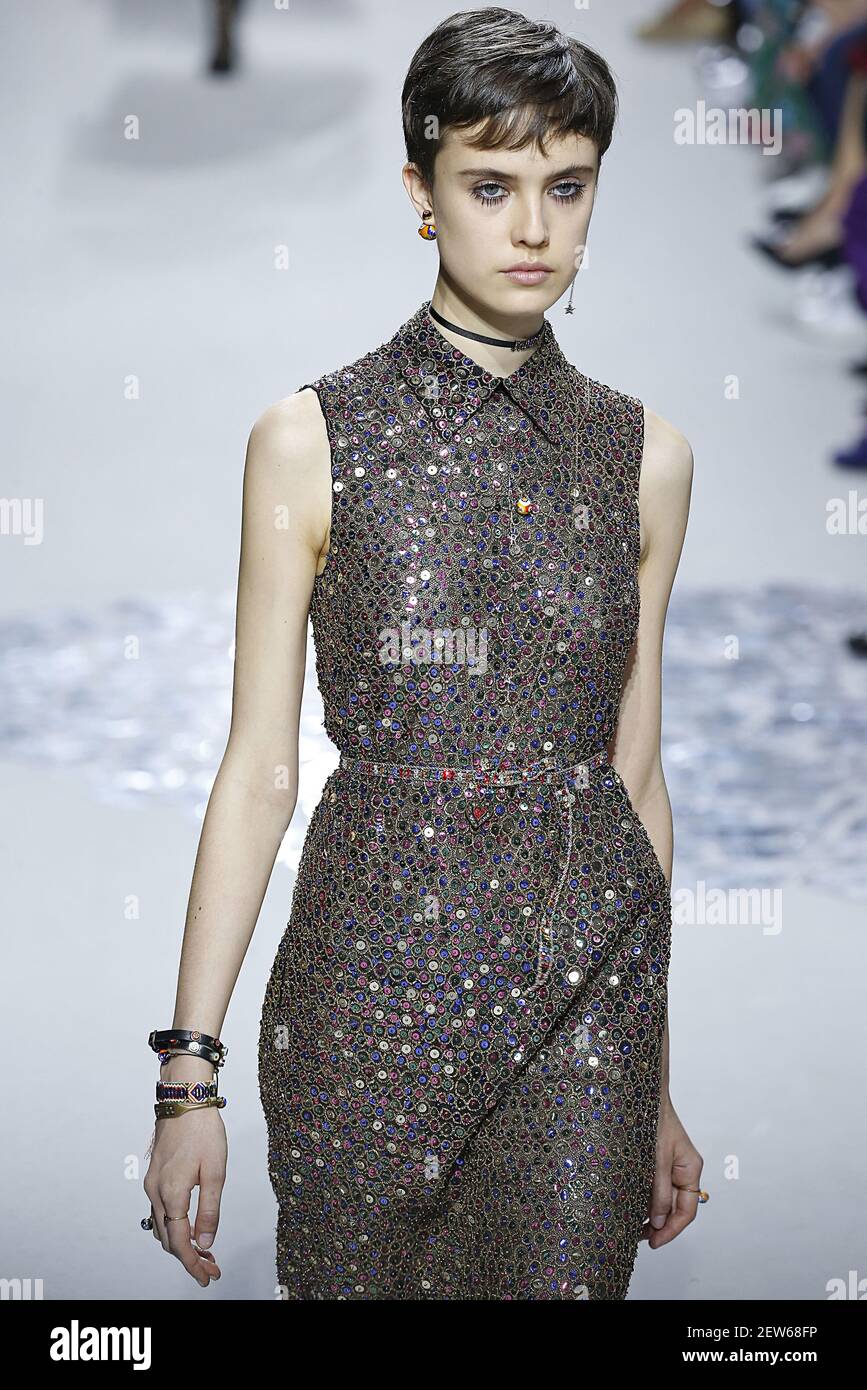 Model Victoria Carrillo walks on the runway during the Dior Fashion ...