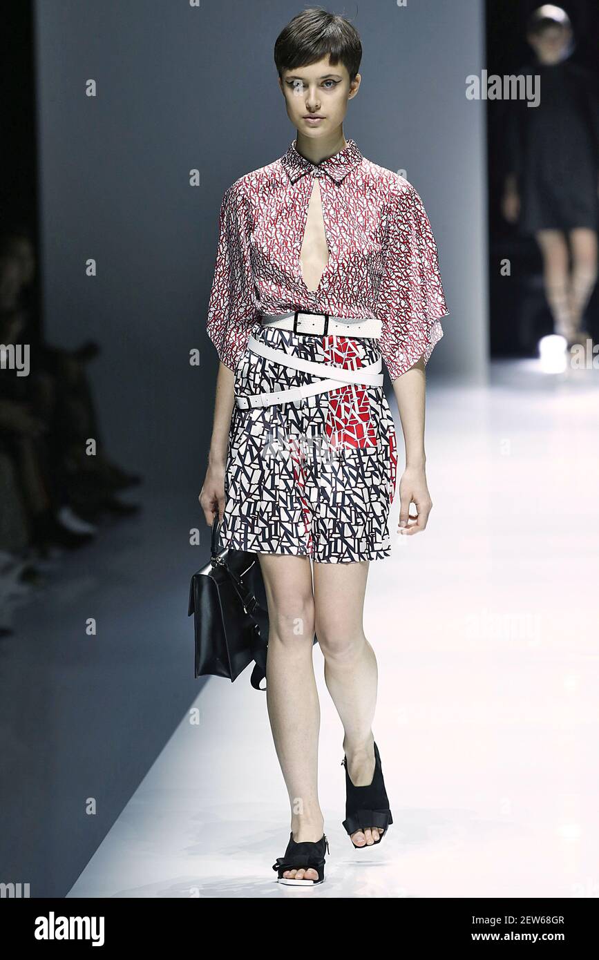 Model Victoria Carrillo walks on the runway during the Lanvin Fashion ...