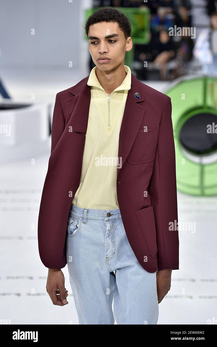 Model Sol Goss walks on the runway during the Lacoste Fashion Show ...