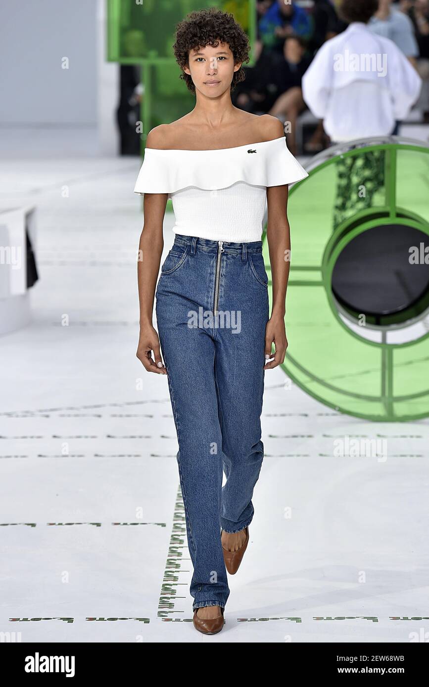 Model Dilone walks on the runway during the Lacoste Fashion Show during ...