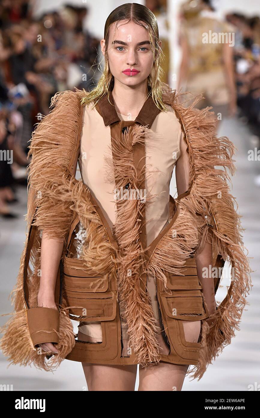 Model Maartje Verhoef walks on the runway during the Maison Margiela ...