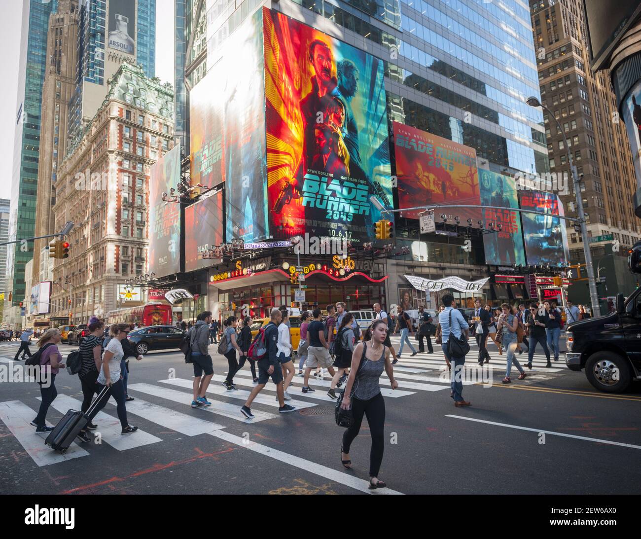 Advertising for the Warner Bros. Pictures' "Blade Runner 2049" film is ...