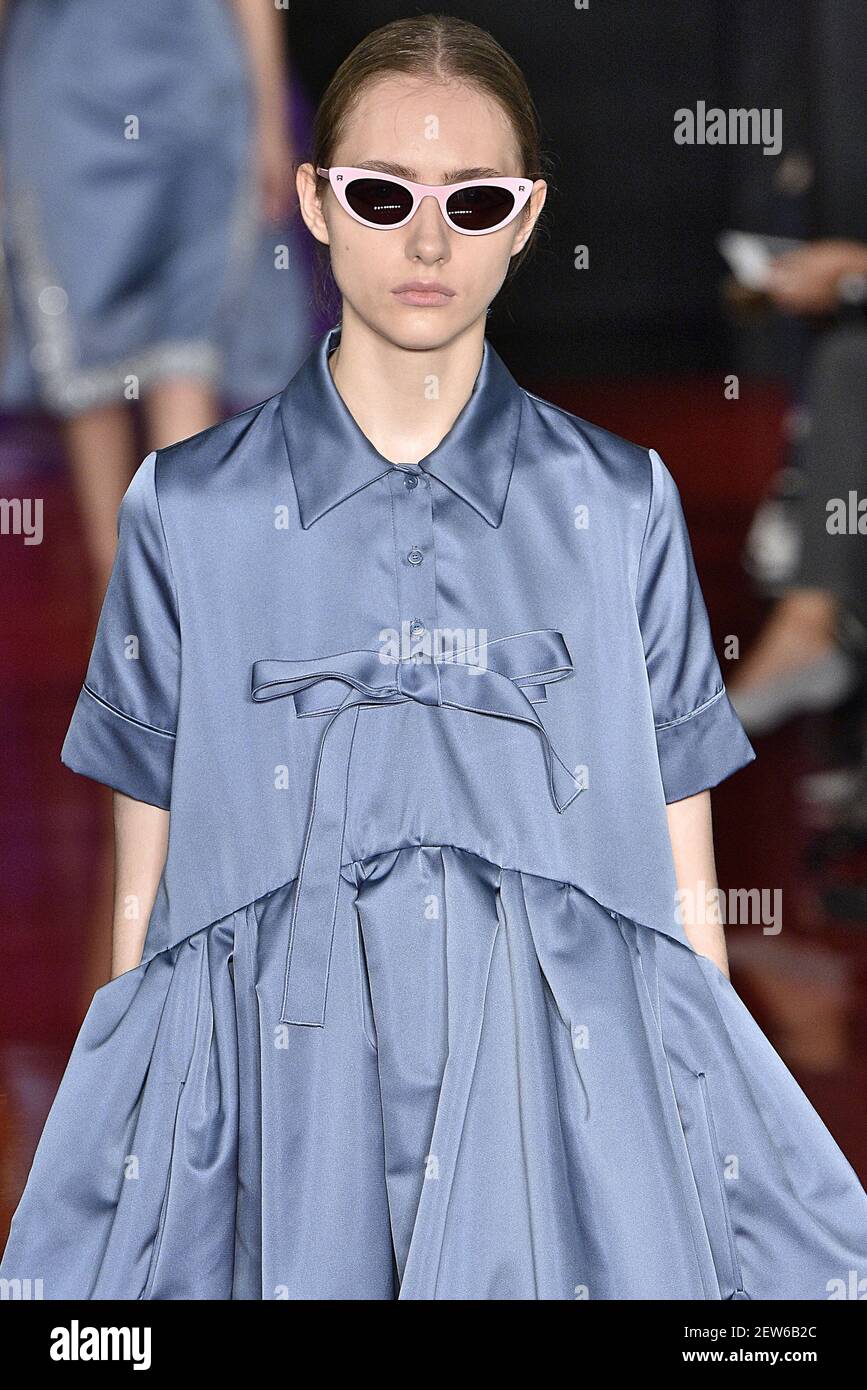 Model Lia Pavlova walks on the runway during the Rochas Fashion Show ...