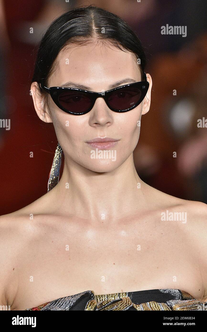 Model Kinga Rajzak walks on the runway during the Rochas Fashion Show ...