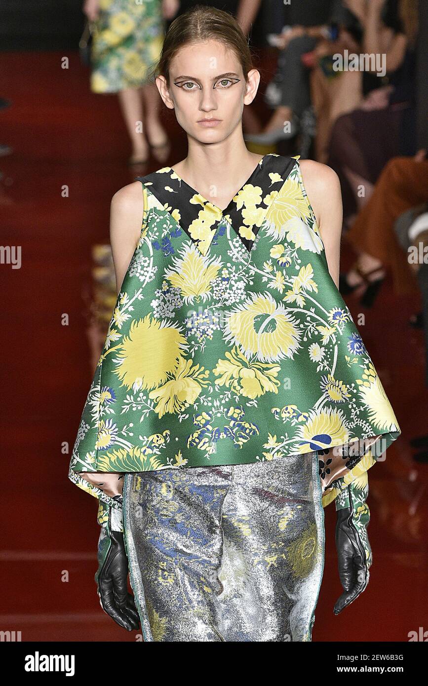 Model Sarah Berger walks on the runway during the Rochas Fashion Show ...