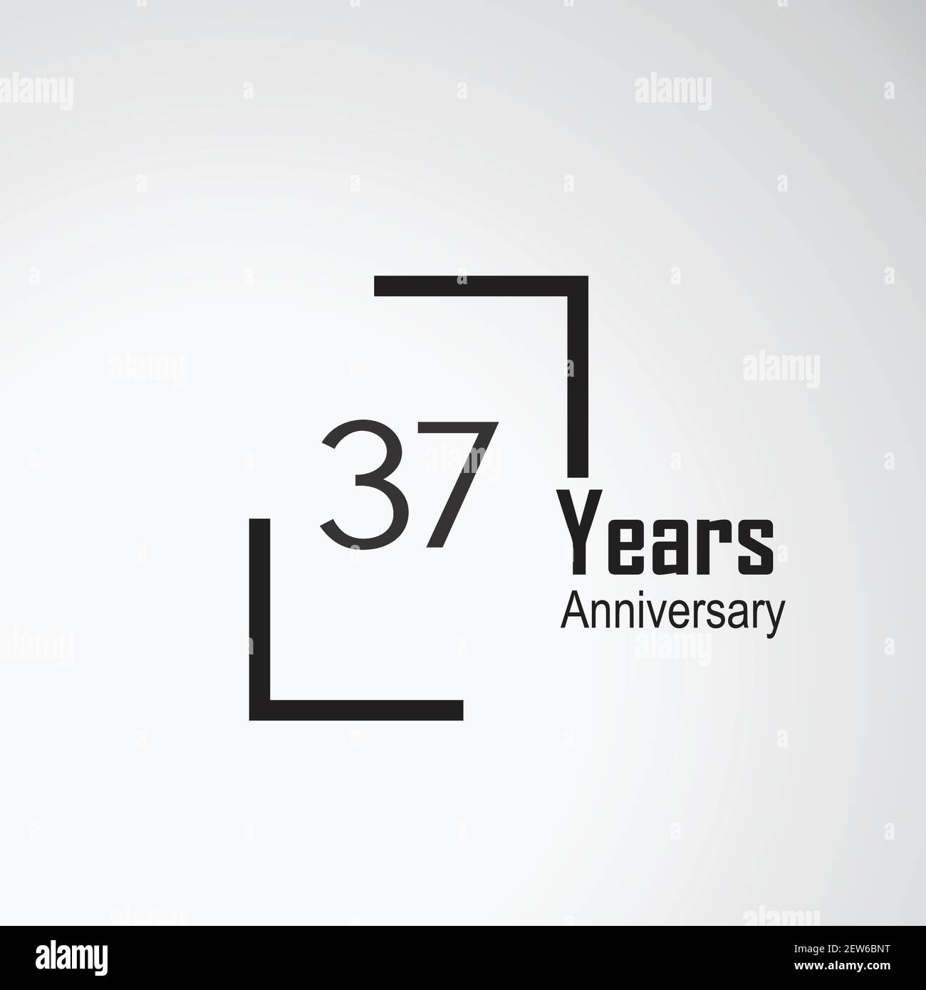 37 Year Anniversary Vector Template Design Illustration box Stock ...