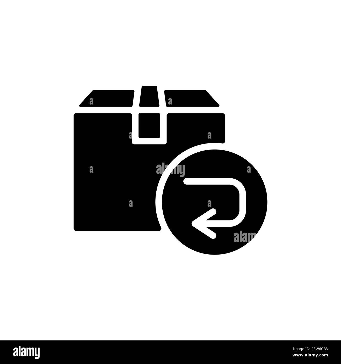 Return purchase glyph icon. E-commerce sign. Graph symbol for your web ...