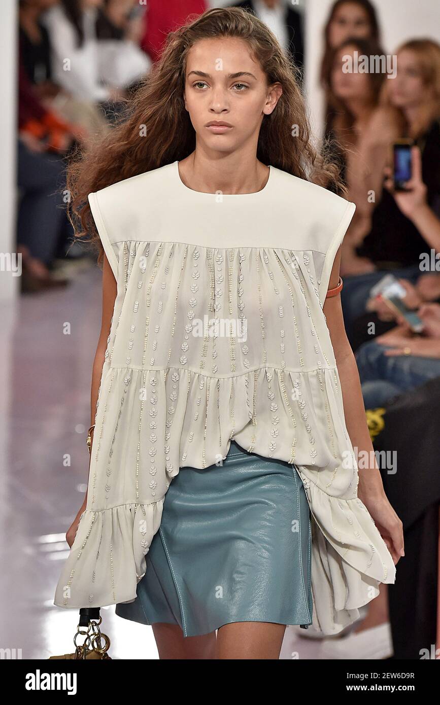 Model Laiqah Omar walks on the runway during the Chloe Fashion Show ...