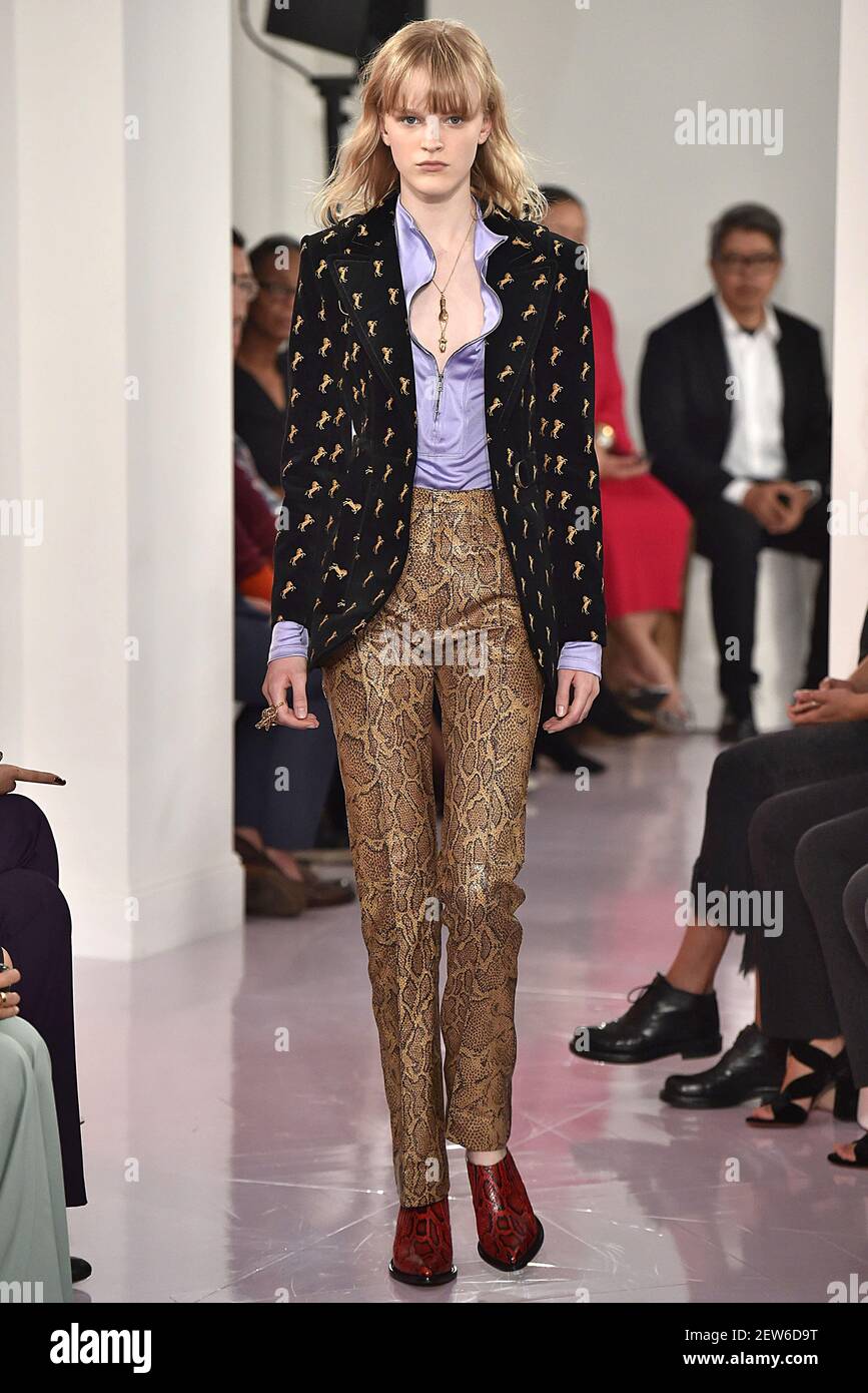 Model Hannah Motler walks on the runway during the Chloe Fashion Show ...