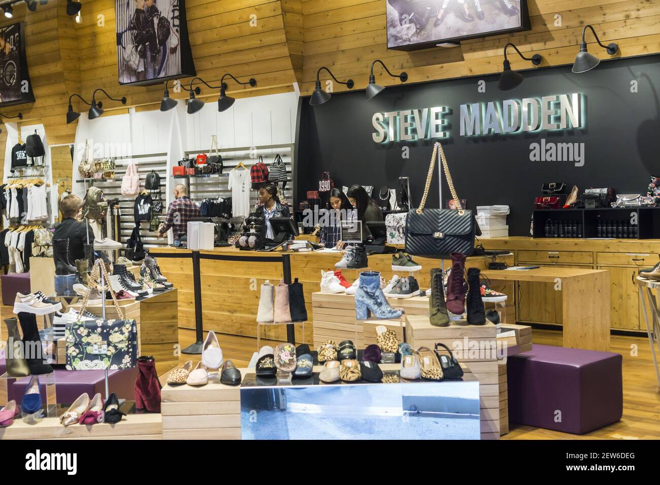 The new Steve Madden flagship store in Times Square in New York on ...