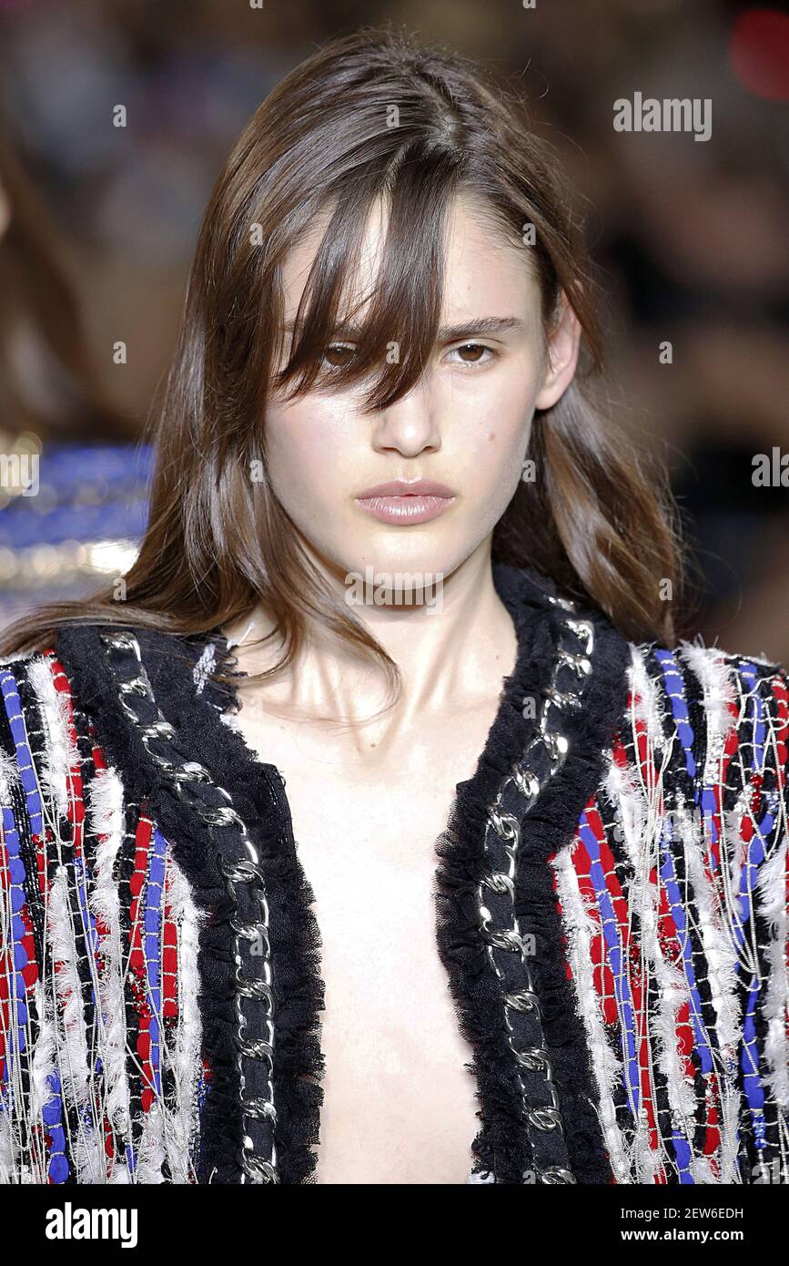 Model Aleyna Fitzgerald walks on the runway during the Balmain Fashion ...