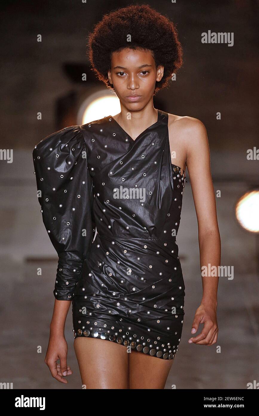 Model Manuela Sanchez walks on the runway during the Isabel Marant ...