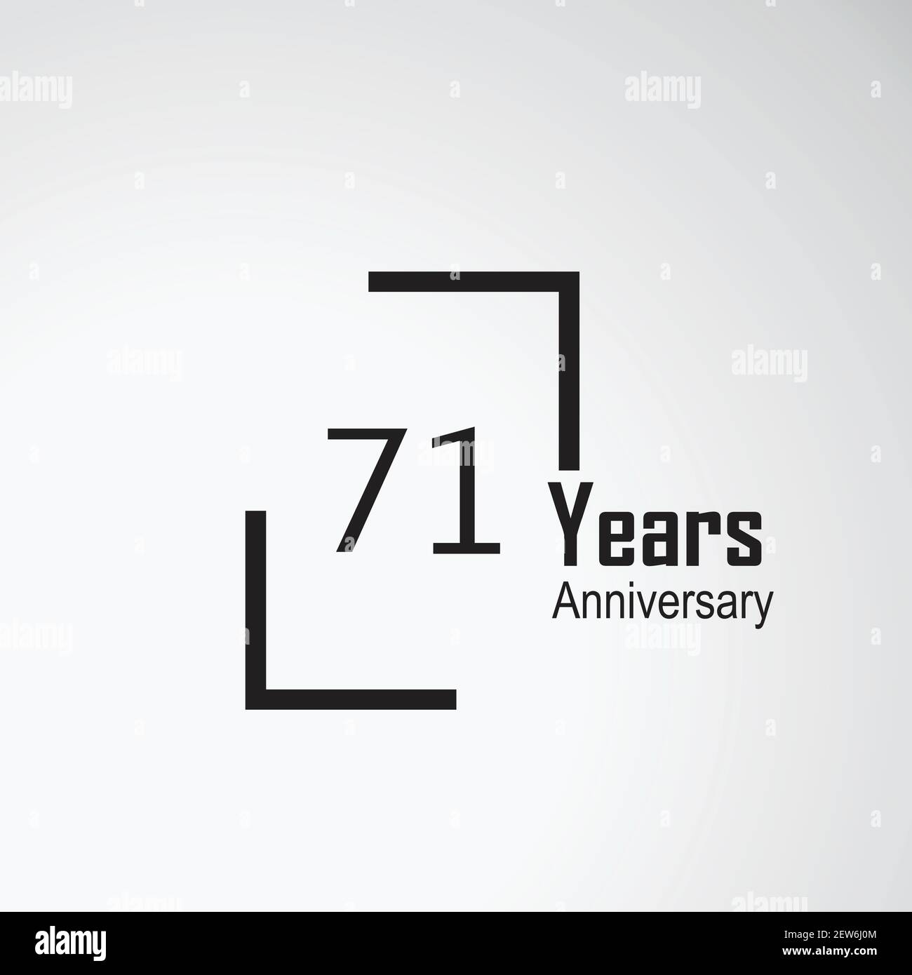 71 Year Anniversary Vector Template Design Illustration box Stock ...