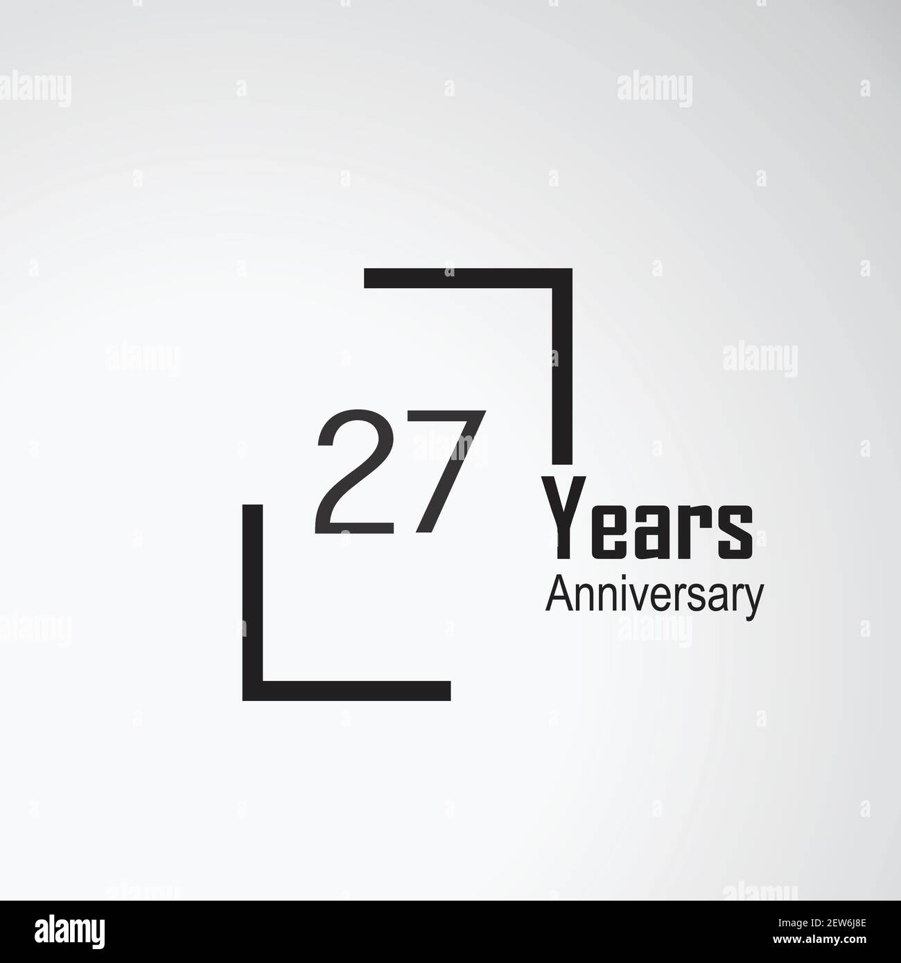 27 Year Anniversary Vector Template Design Illustration box Stock ...